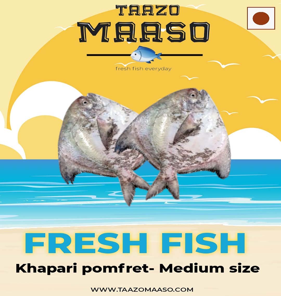 Khapari Pomfret – Med. SizePer: 500 gm – Taazo Maaso